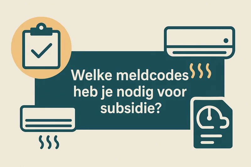 Welke meldcodes heb je nodig voor subsidie? | Isde Subsidie